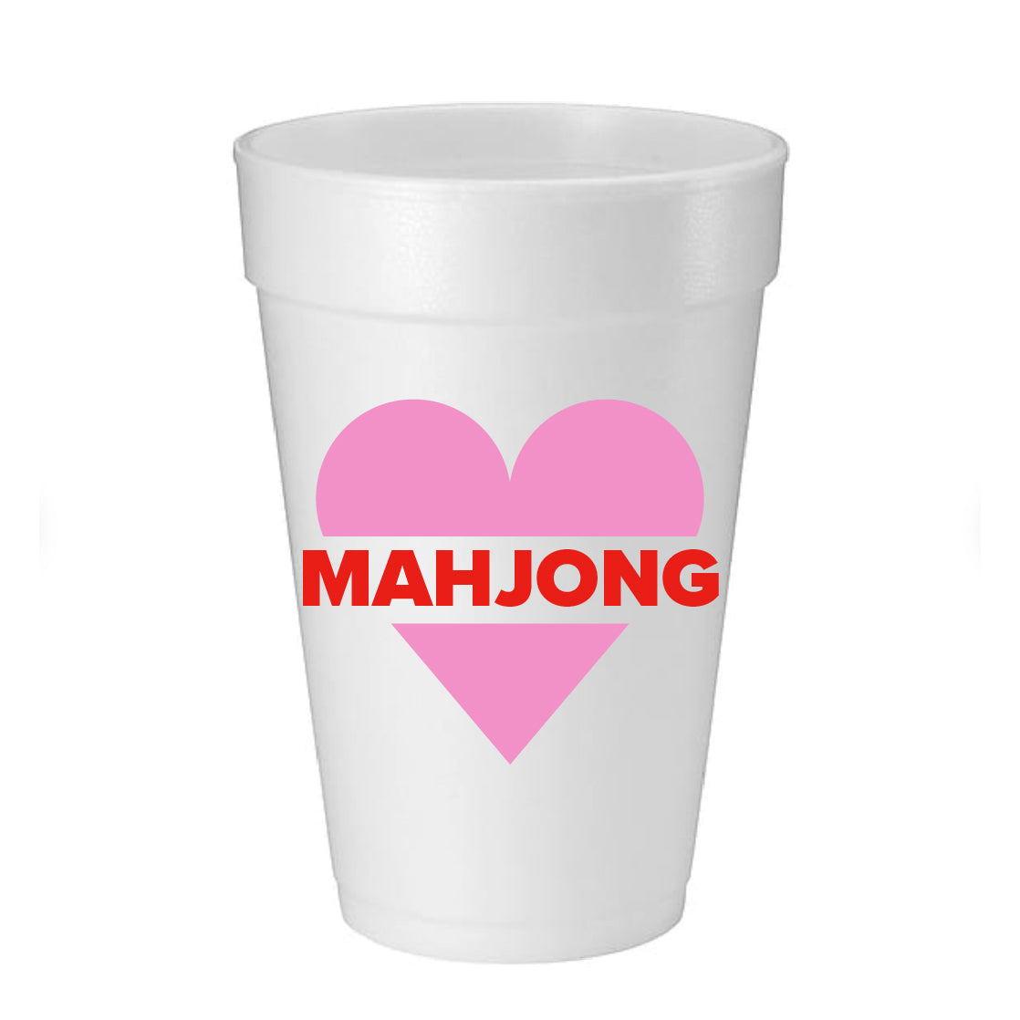 “HEART MAHJONG” FOAM CUP – MAHJI MAMAS